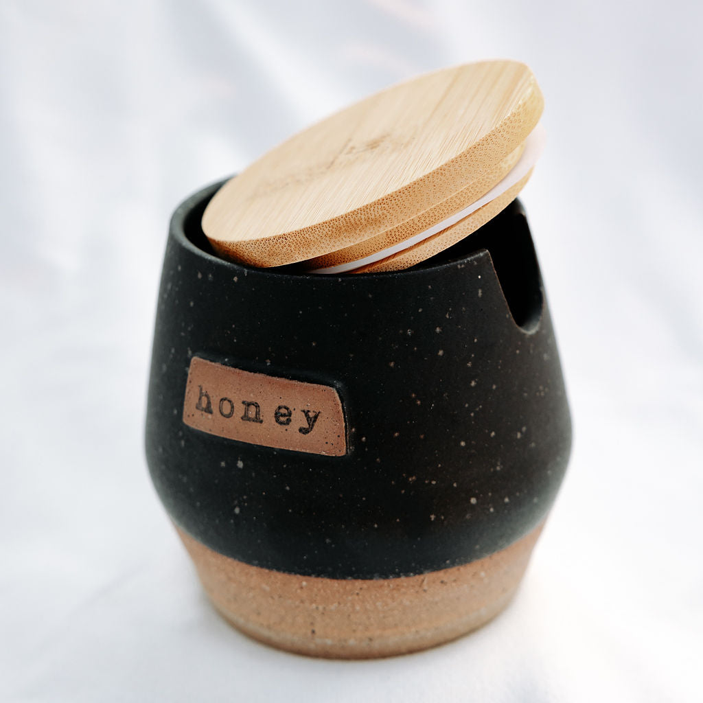 Organic Pottery Honey Pot – Thistlewood Pottery Studio
